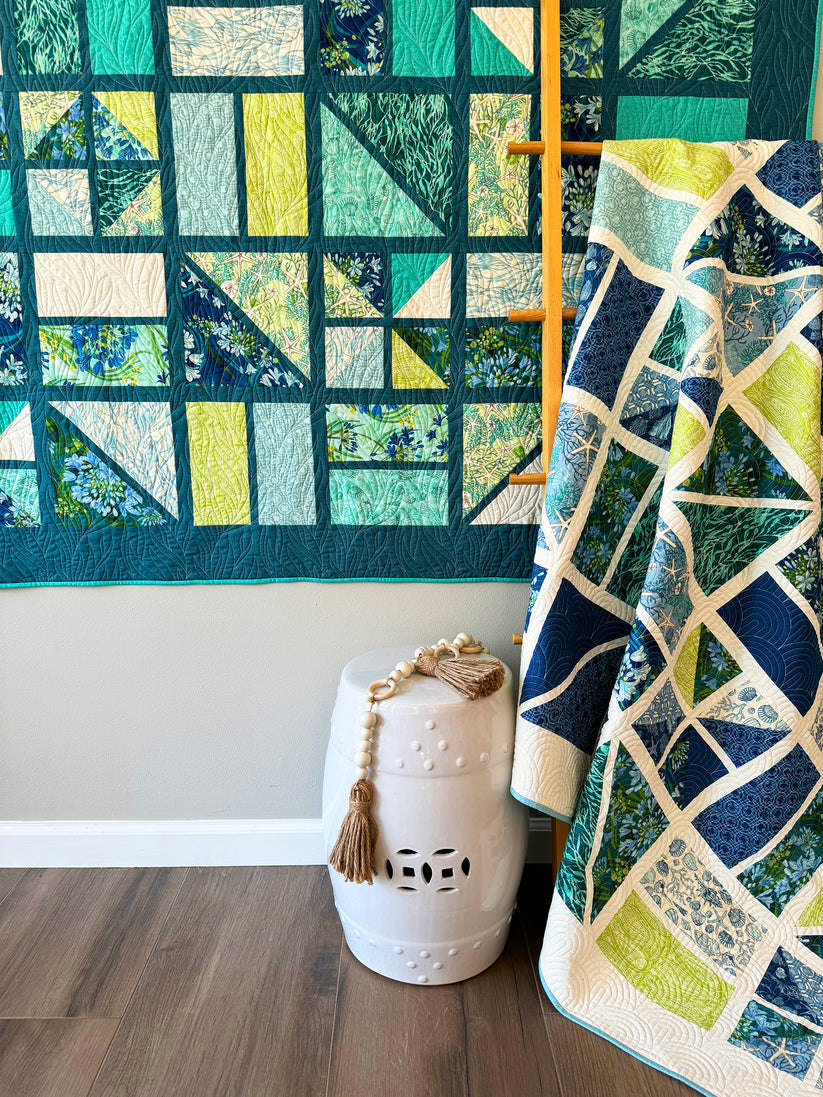 BACKSLASH Digital PDF Quilt Pattern by Robin Pickens. Geometric Lap, T