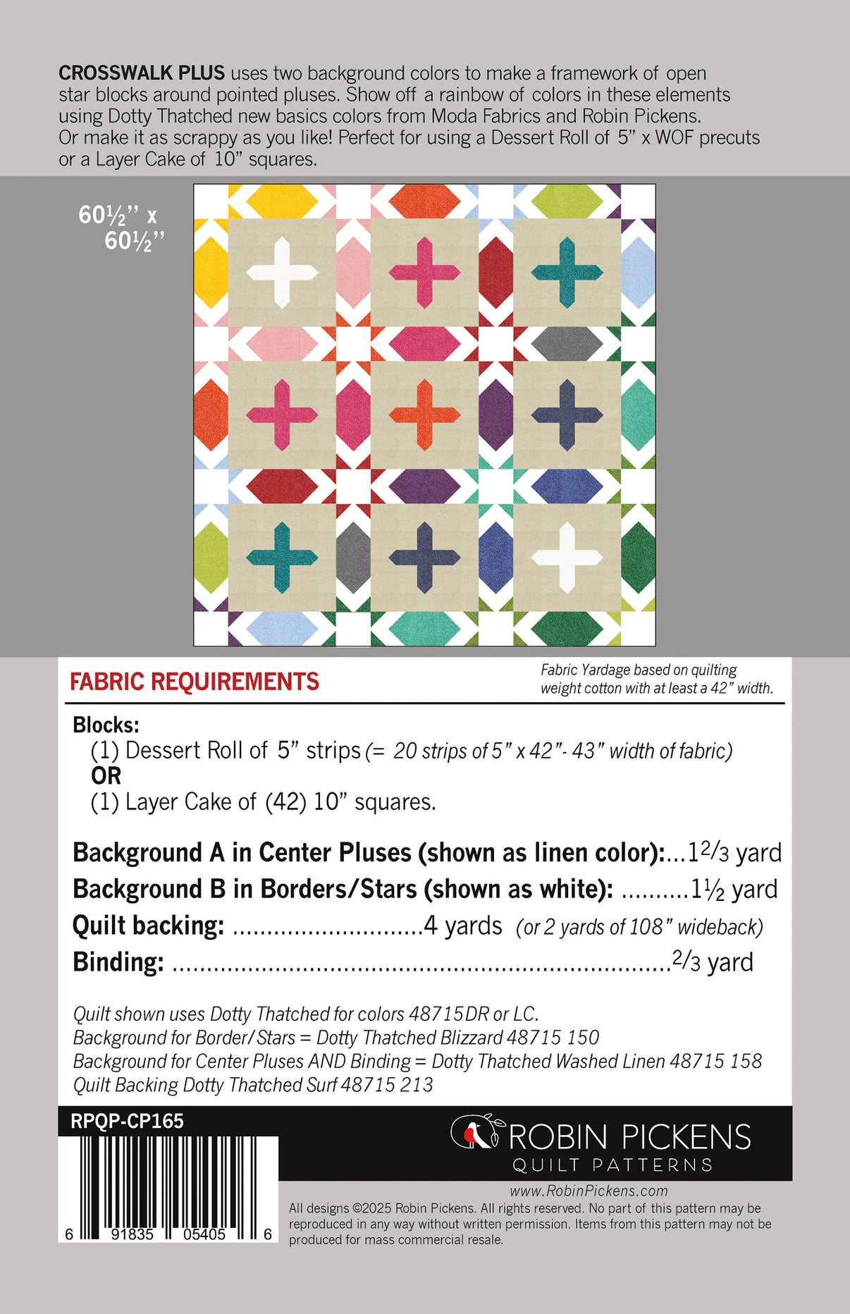 Crosswalk Plus printed pattern booklet – Robin Pickens