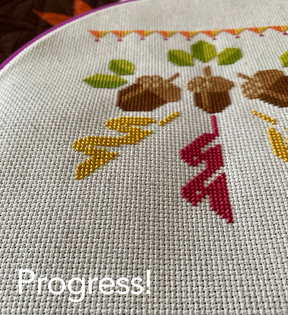 Acorn Trio Cross Stitch Pattern PDF – Robin Pickens