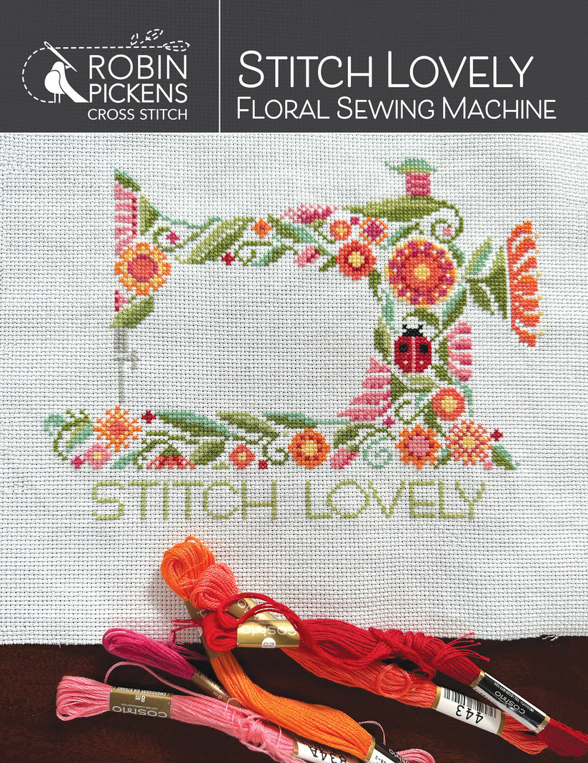 Stitch Lovely Floral Sewing Machine, digital PDF pattern – Robin Pickens