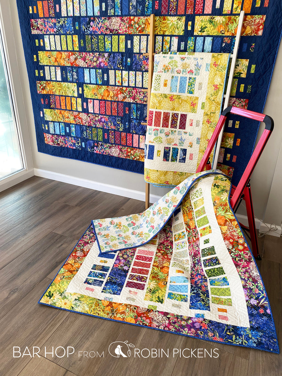 BAR HOP Quilt Pattern (printed booklet) by Robin Pickens in Lap, Queen