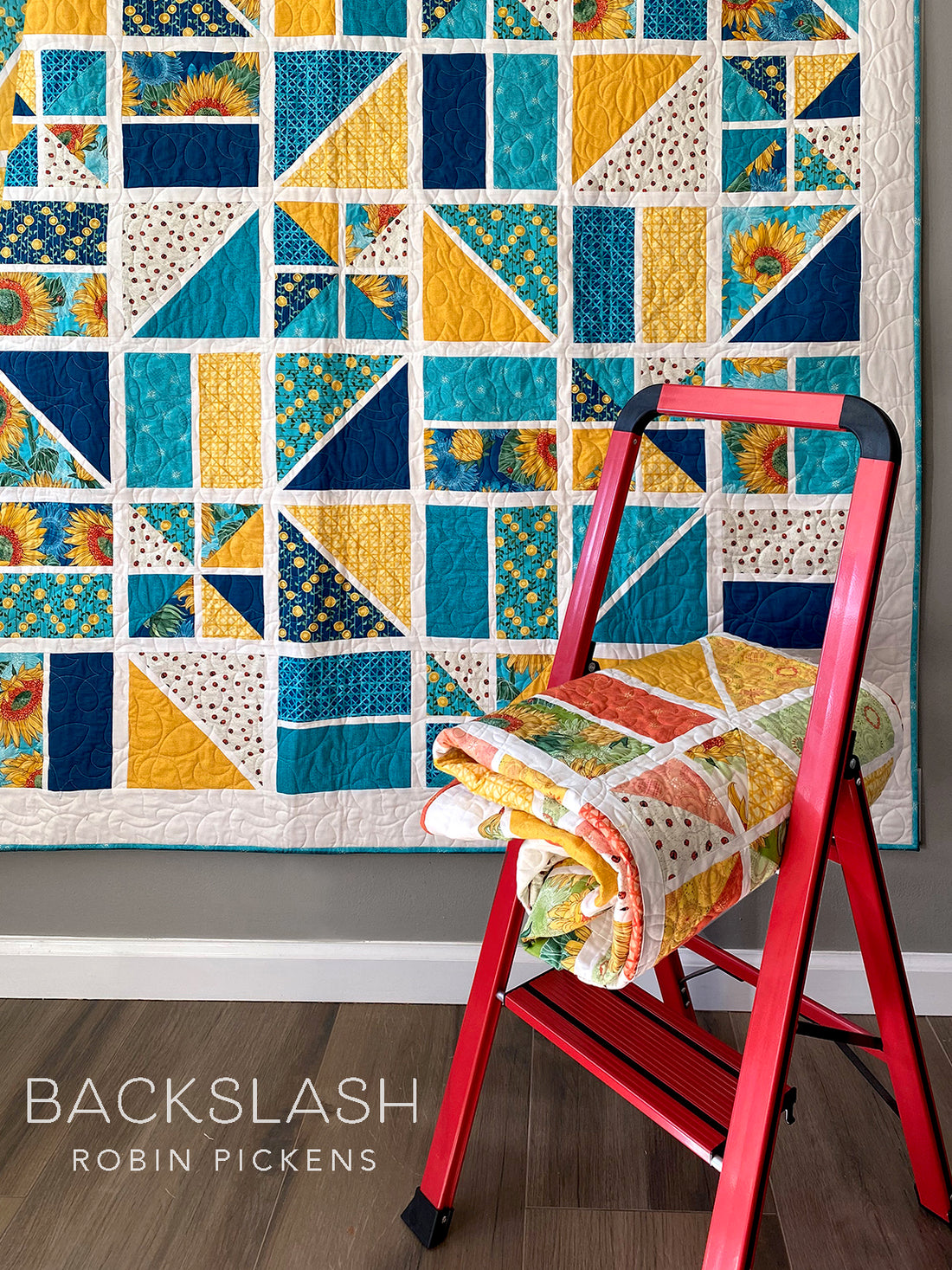 BACKSLASH Quilt Pattern PRINTED booklet by Robin Pickens. Geometric La