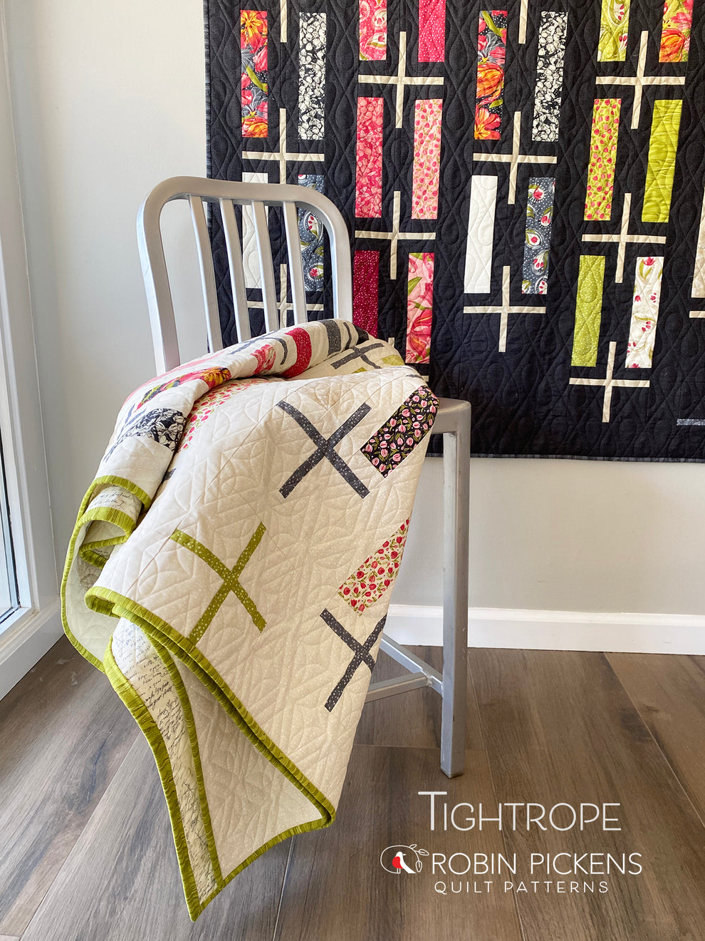 TIGHTROPE digital PDF download pattern, Lap/Wall or Large – Robin Pickens