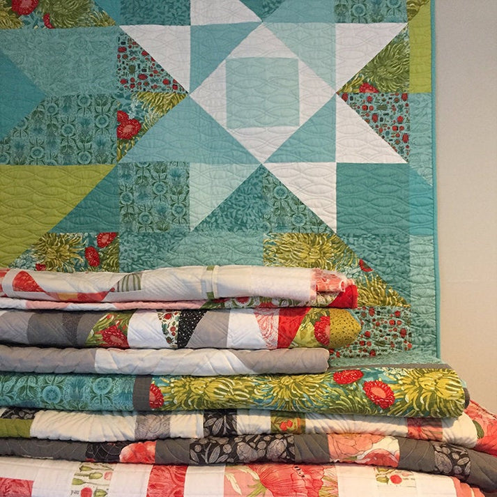 Starlet Digital PDF Quilt Pattern by Robin Pickens in 3 sizes for wall